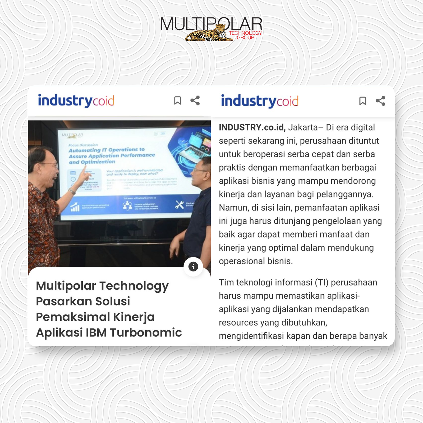 Multipolar Technology Pasarkan Solusi Pemaksimal Kinerja Aplikasi IBM ...